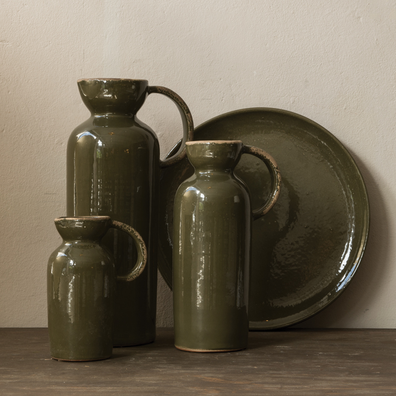 Green Jugs and Plate – Pezula Interiors